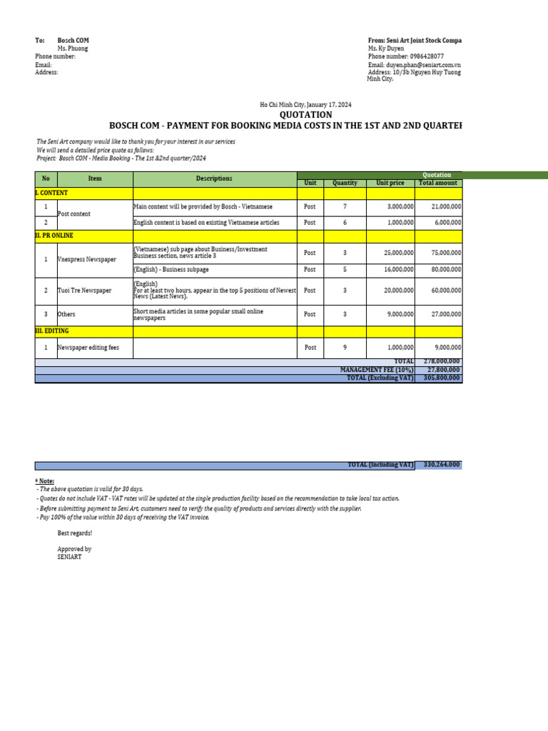 Quotation Ver Eng | PDF | Value Added Tax | Payments