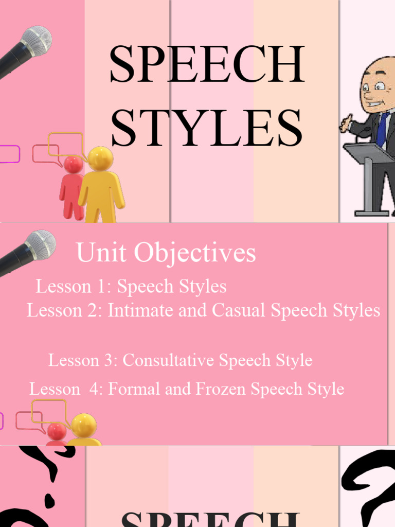 Unit 5 Speech Styles - Group 3 - Amos | PDF | Communication | Nonverbal Communication