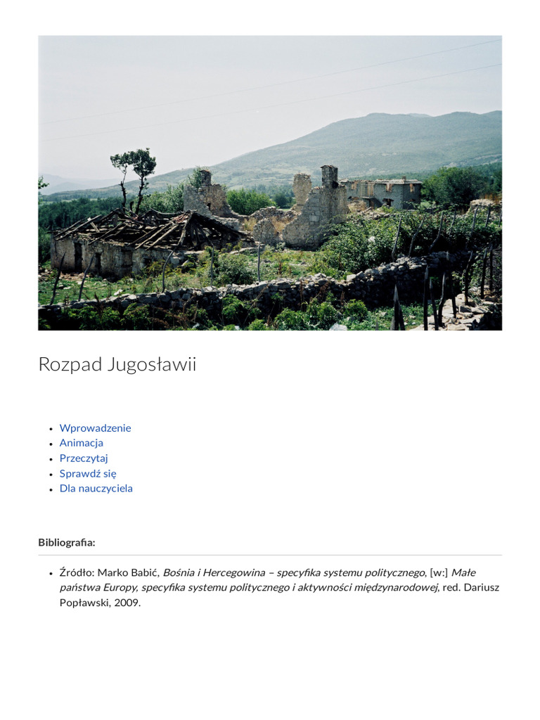 Rozpad_Jugoslawii | PDF