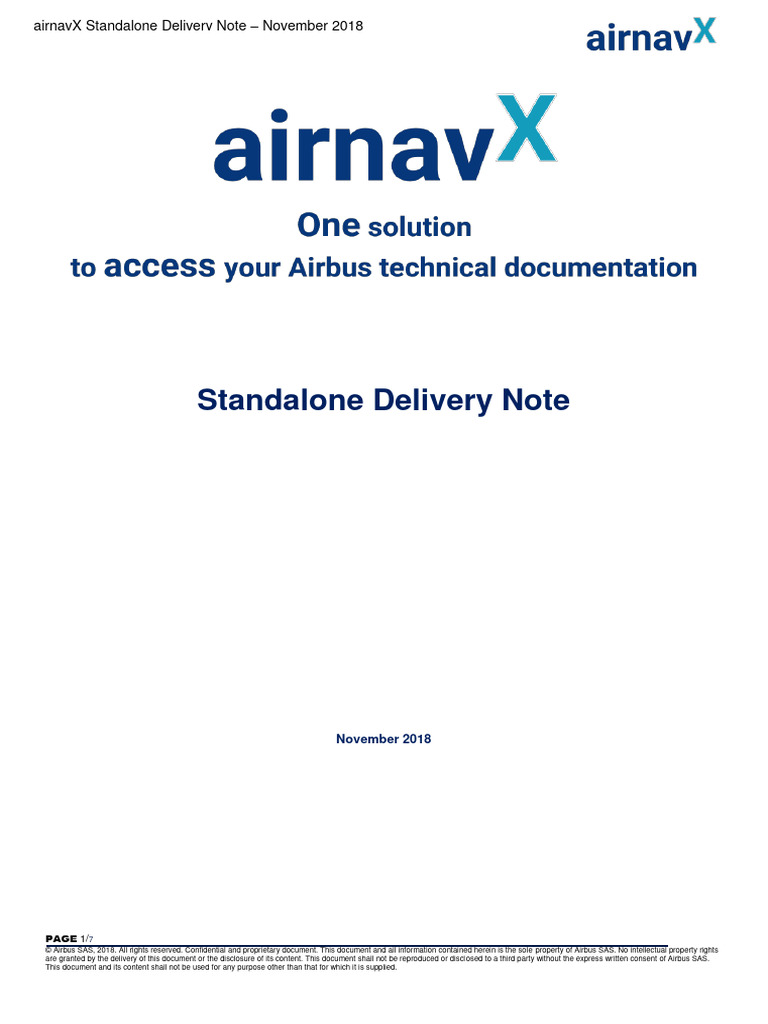 Airnavx Standalone Delivery Note | PDF | Proprietary Software | Version ...