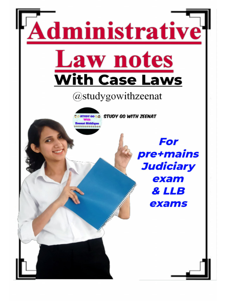 Administrative Law Notes by @studygowithzeenat | PDF | Business