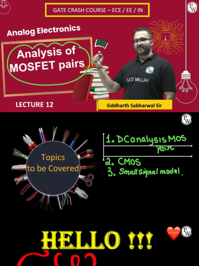 Analysis of MOSFET pairs (Lec-12) _ Class notes __ GATE Crash Course ...