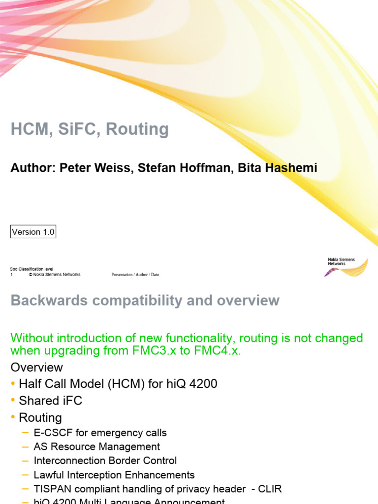 HCM Sifc Routing v1 | Download Free PDF | Ip Multimedia Subsystem | Computer Networking