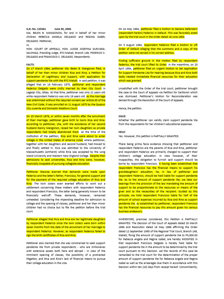 Case-Digests-ObliCon-Midterms | PDF | Lawsuit | Acquittal