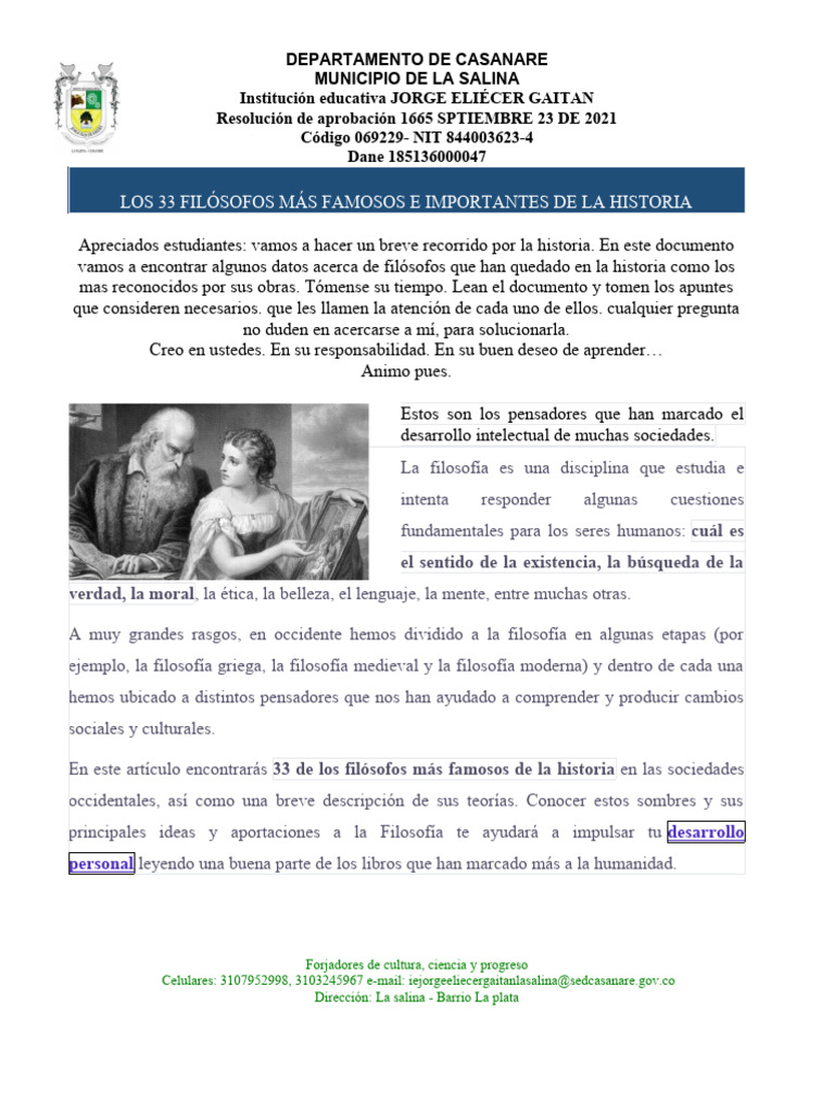 Clase 2 Los 33 Filosofos Mas Importantes de La Historia | PDF | Platón ...