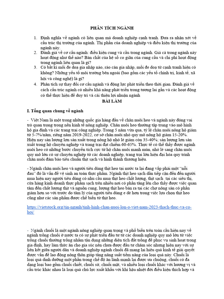 Phân Tích Ngành | PDF