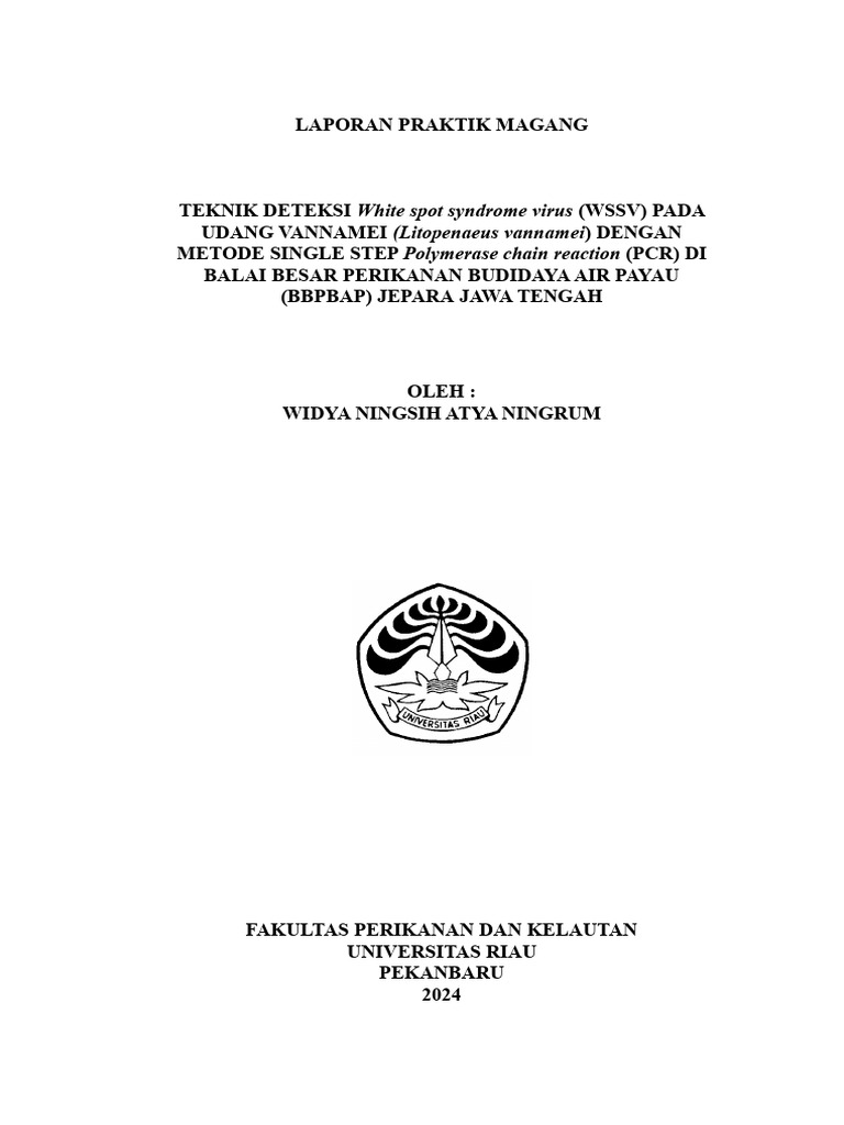 Laporan Praktik Magang Widya Ningsihh Biss | PDF | Kesehatan Holistik | Sains & Matematika