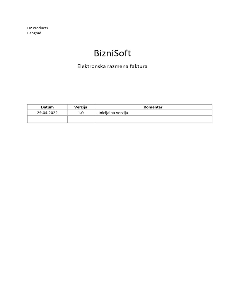 Efakture - SEF - Uputstvo | PDF