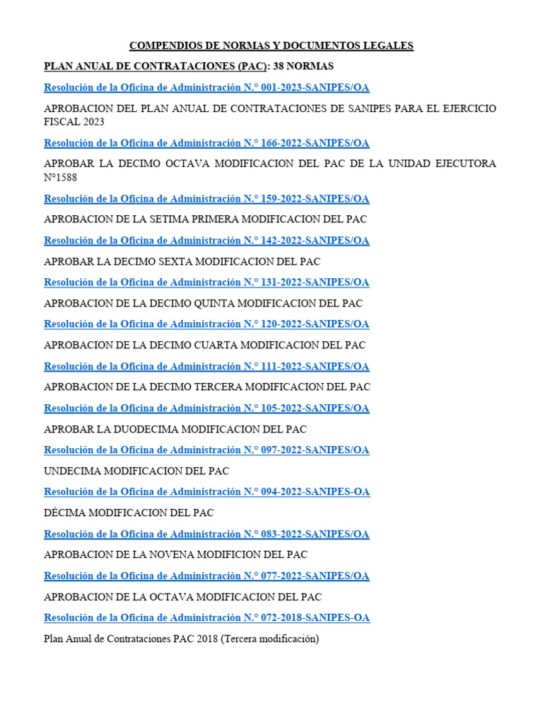 Compendios de Normas y Documentos Legales | PDF