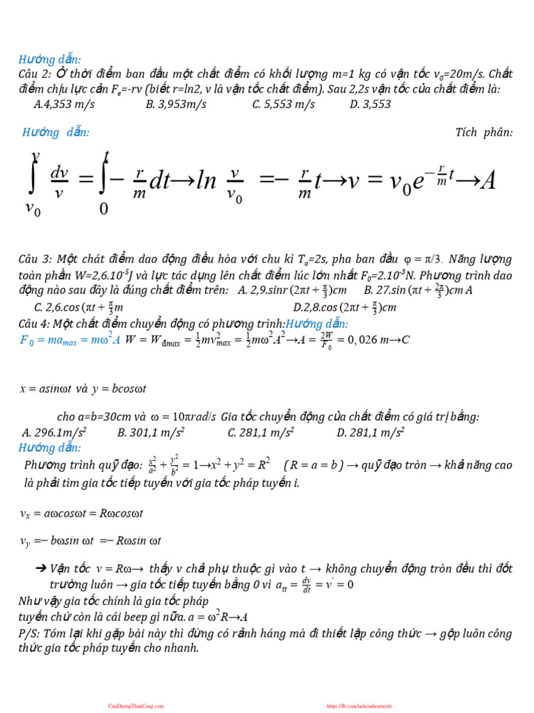 Vat Ly Dai Cuong 1 Nguyen Ngoc Tuan de Thi Mon Vat Ly Dai Cuong Phan 1 ...