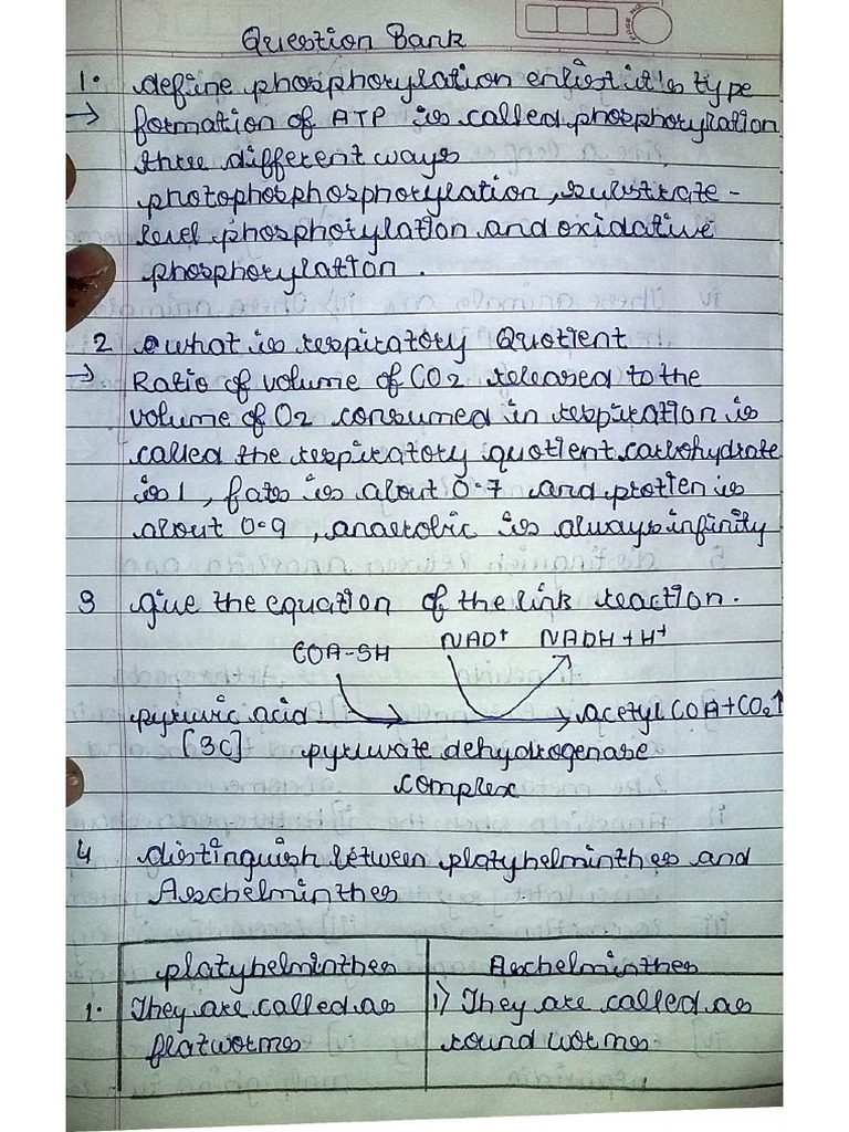 Biology Question Bank | PDF
