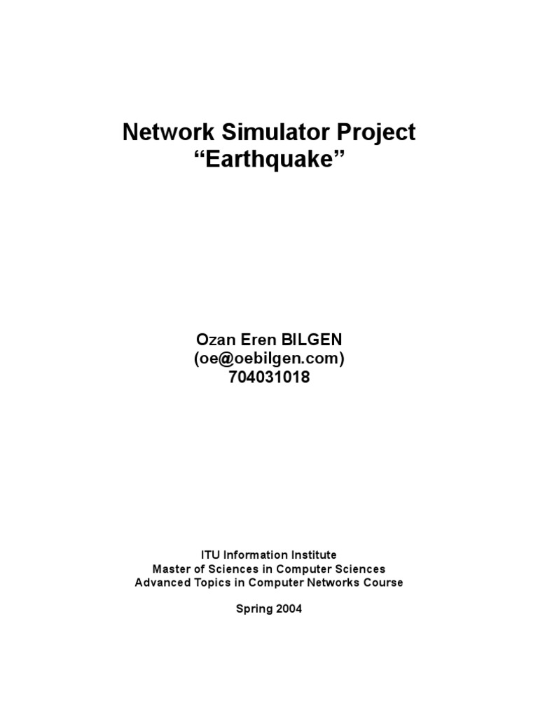 Network Simulator Project Pdf Computer Network Digital Technology