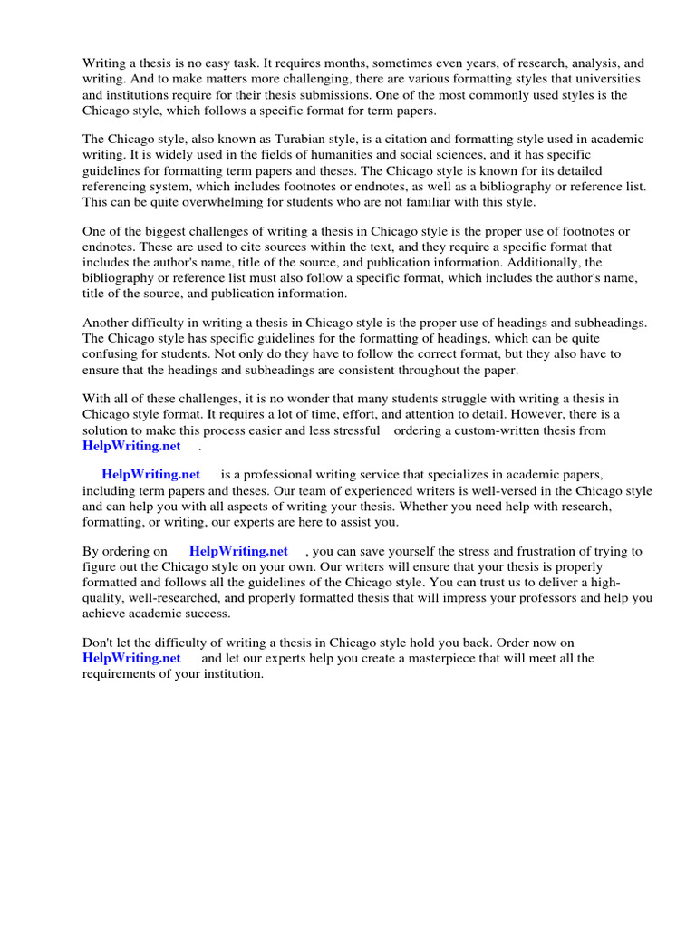 Chicago Style Term Paper Format | PDF | Citation | Note (Typography)