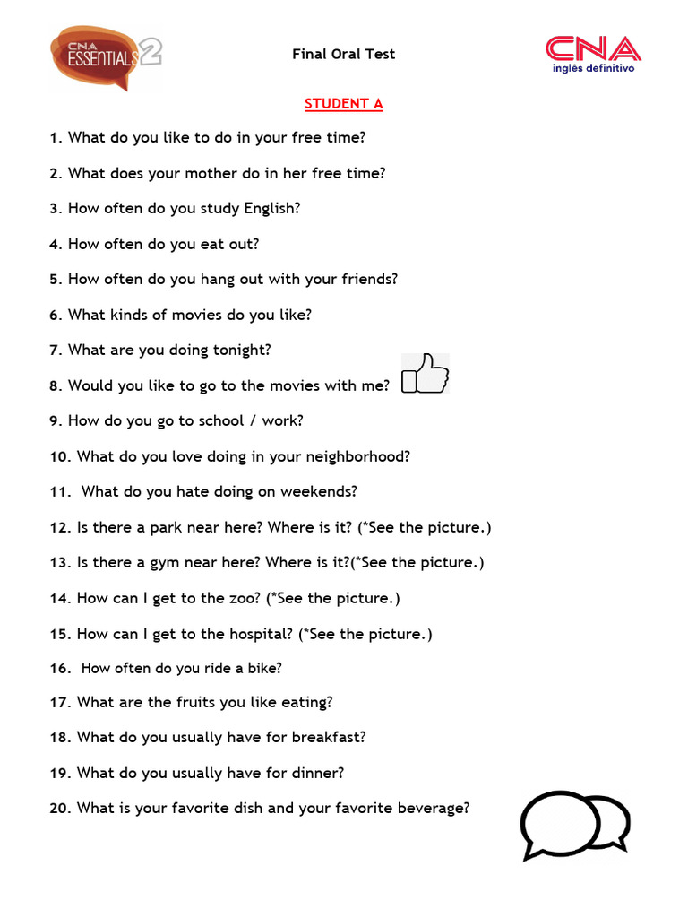 Final Oral Test Questions Overview | PDF