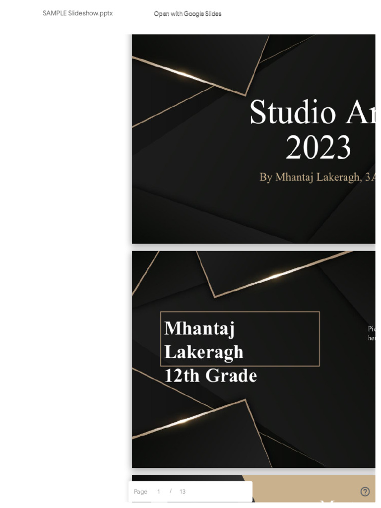 Sample Slidedeck | PDF