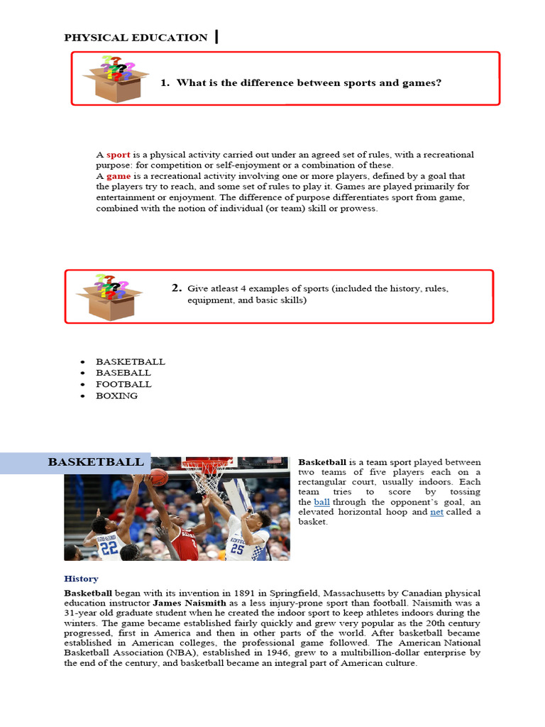 A Sport Is A Physical Activity Carried Out Under An Agreed Set of Rules ...