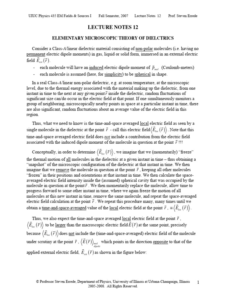P435 Lect 12 | PDF | Piezoelectricity | Dielectric