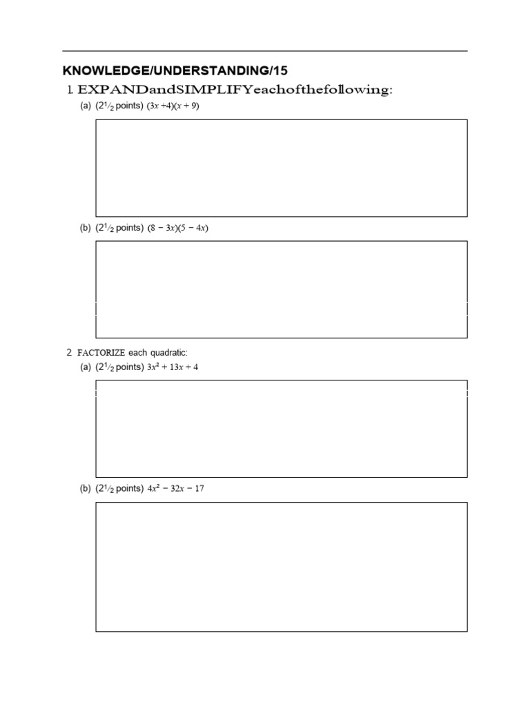 Mpm2d Test Quadratic Equations and Applications | PDF | Mathematics Mpm2d Test Quadratic Equations and Applications | PDF | Mathematics