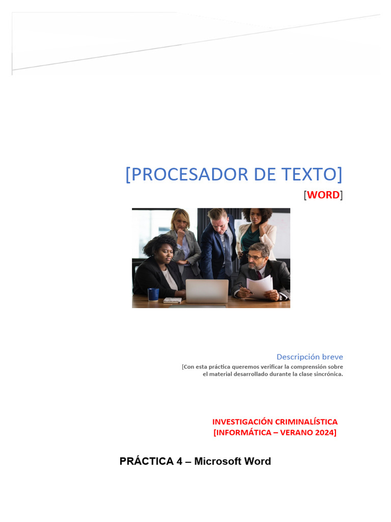 PRÁCTICA 4 PROCESADOR DE TEXTO | PDF
