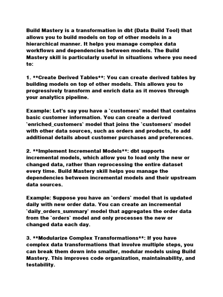 Build Mastery Skill | PDF | Data Quality | Data