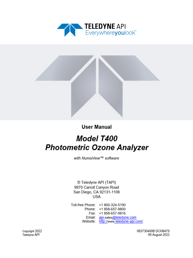 T400 Teledyne With Numa | PDF | Computer Engineering | Electrical Engineering