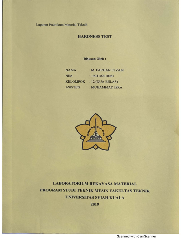 Contoh Laporan Hardness | PDF