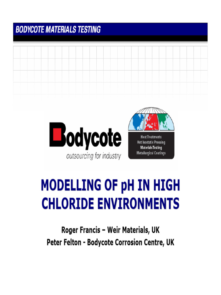 ISO-TC 67 - EFC Presentation | PDF | Ph | Corrosion