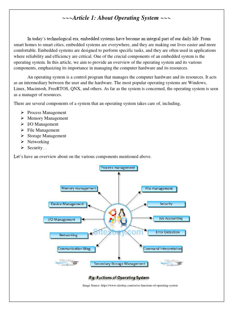 About Operating System | PDF | Operating System | Computer Data Storage