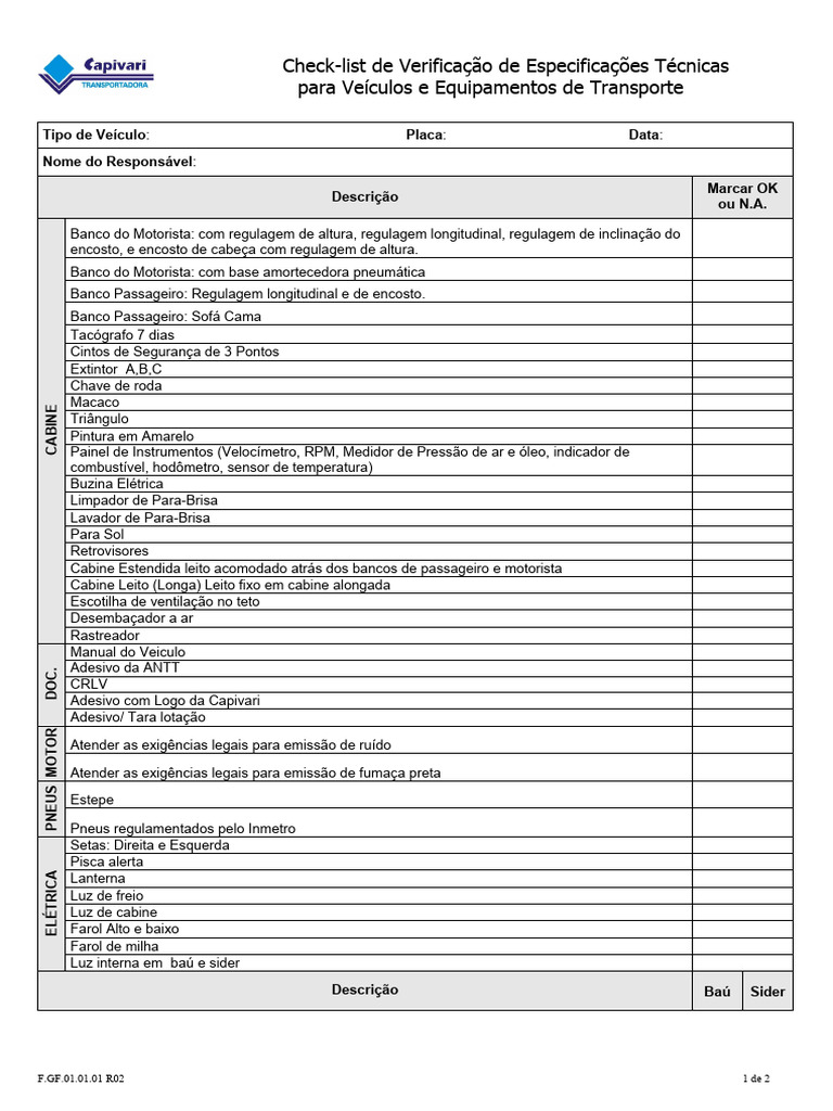 F.GF.01.01.01 R02 - Check-List de Verificação de Especificações ...