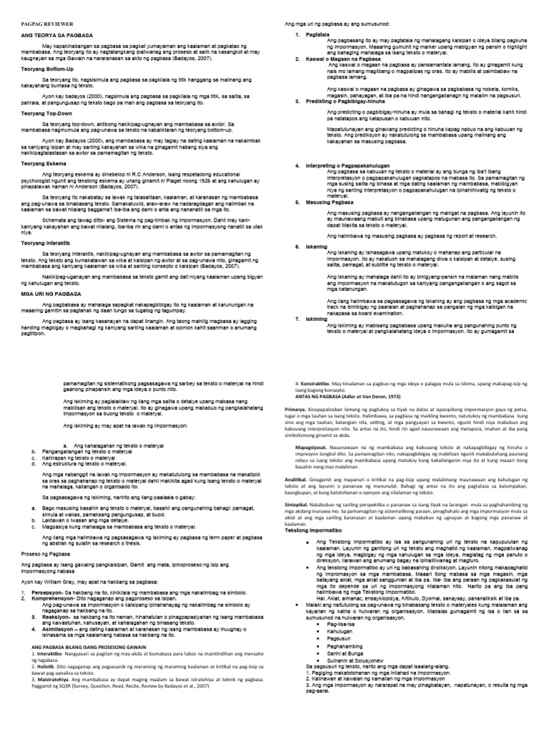 Pagpag Reviewer | PDF