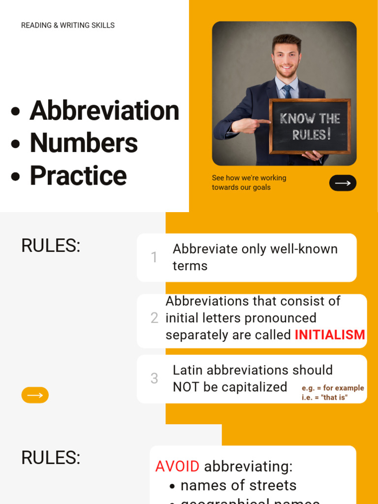 Abbreviation Numbers Practice 3 | PDF | Linguistics