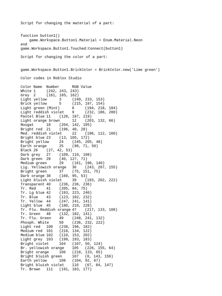 Scripts 1 | PDF | Color | Yellow