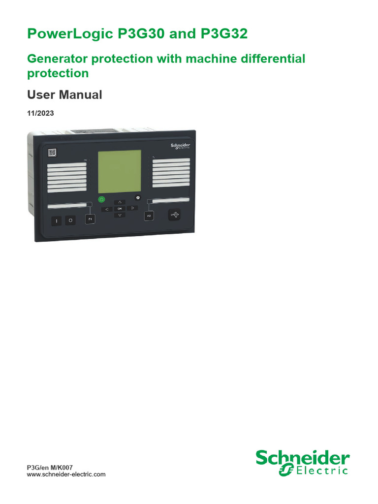 P3G32 User Manual and Protection Guide | PDF | Electromagnetic ...