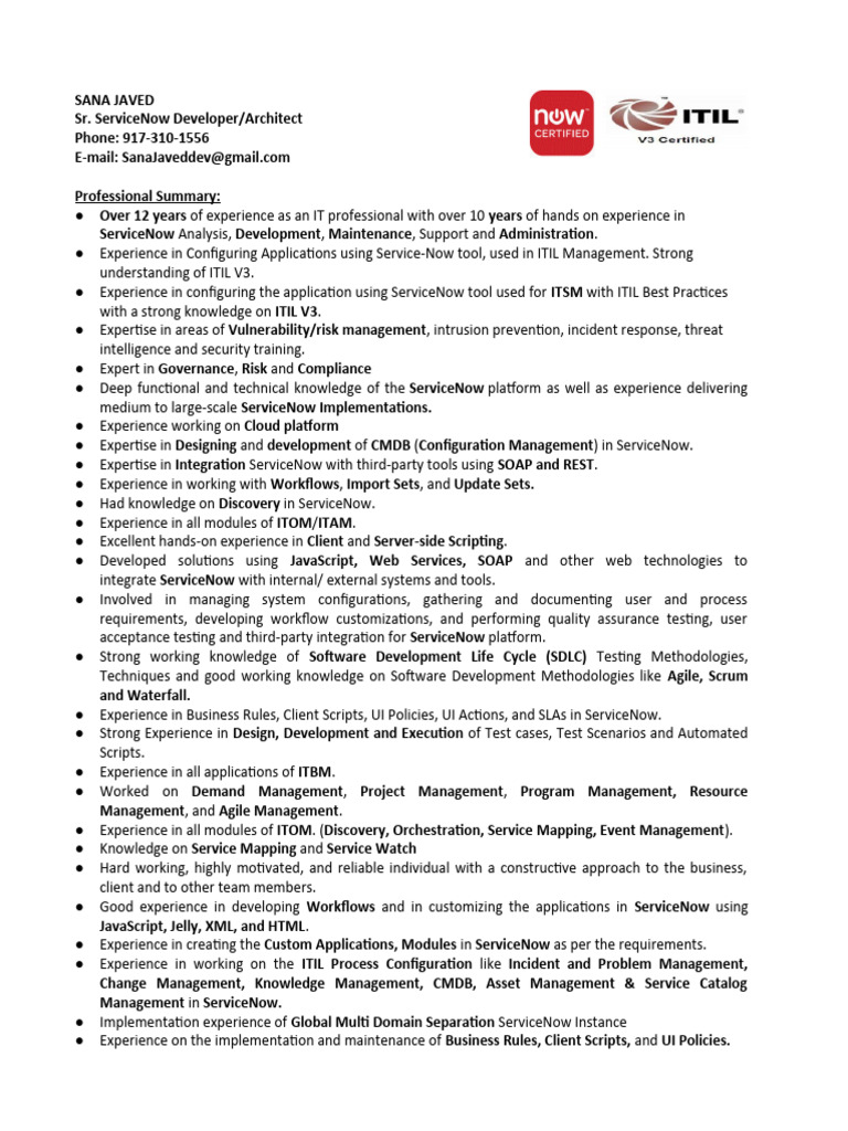 Sana Javed Resume | PDF | Software Development Process | Web Service