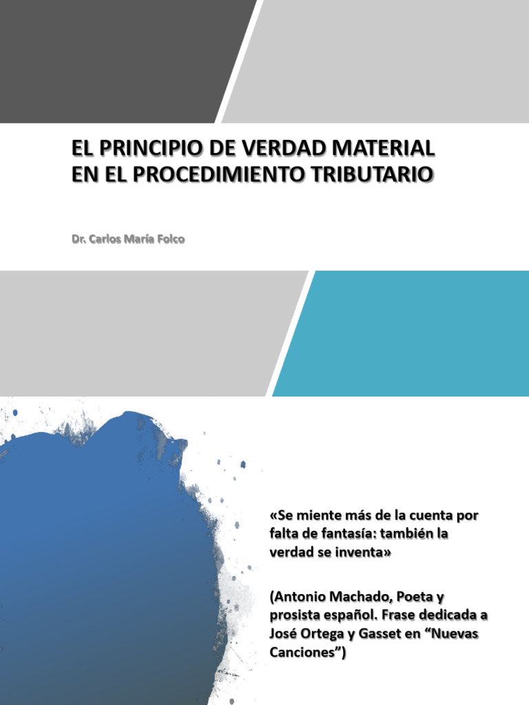 Material El Principio de Verdad Material | PDF | Debido al proceso | Caso de ley