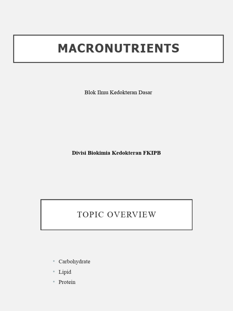 Makronutrien | Download Free PDF | Carbohydrates | Lipid