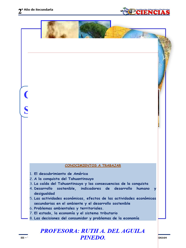 GUIA III CC - SS 2do | PDF | Francisco Pizarro | Desarrollo sostenible