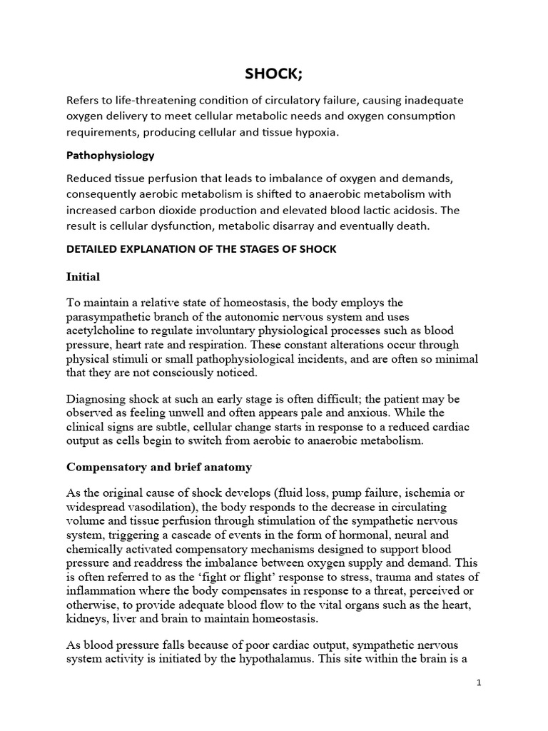 .SHOCK, Alice_1704638750000 | PDF | Shock (Circulatory) | Angiotensin