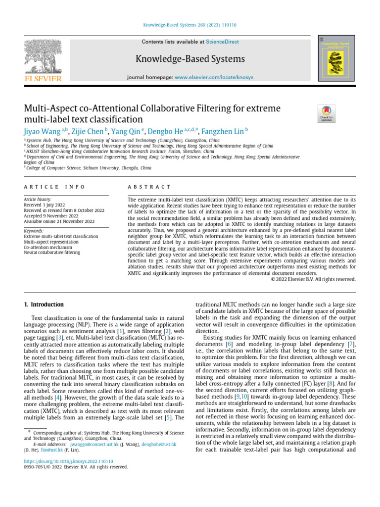 Multi-Aspect Co-Attentional Collaborative Filtering For Extreme | PDF | Artificial Intelligence ...