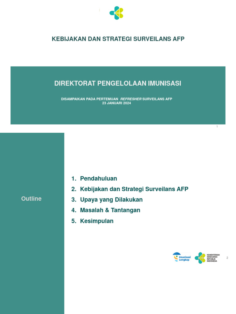 Strategi Surveilans AFP 2024 | PDF | Sains & Matematika