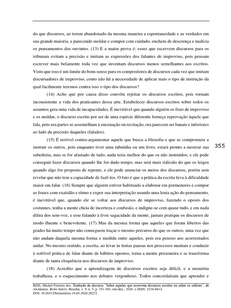 Alcídamas - Sobre Aqueles Que Escrevem Discursos Escritos Ou Sobre Os Sofistas-5 | PDF ...