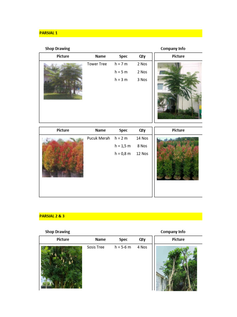 Planting Report (Excel) | PDF