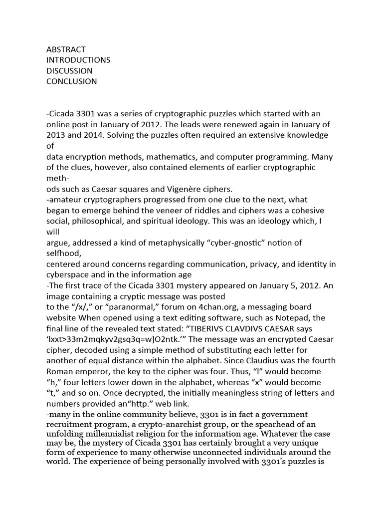 Cicada 3301 | PDF | Cipher | Cryptography