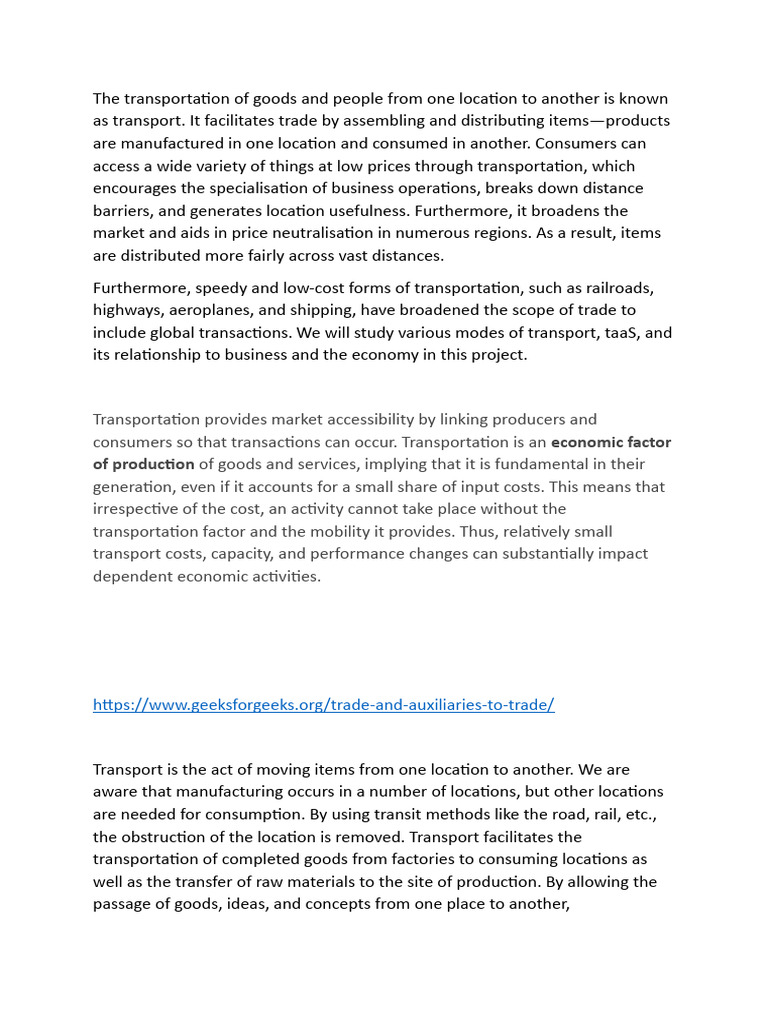 Transport Bst | PDF | Logistics | Transport