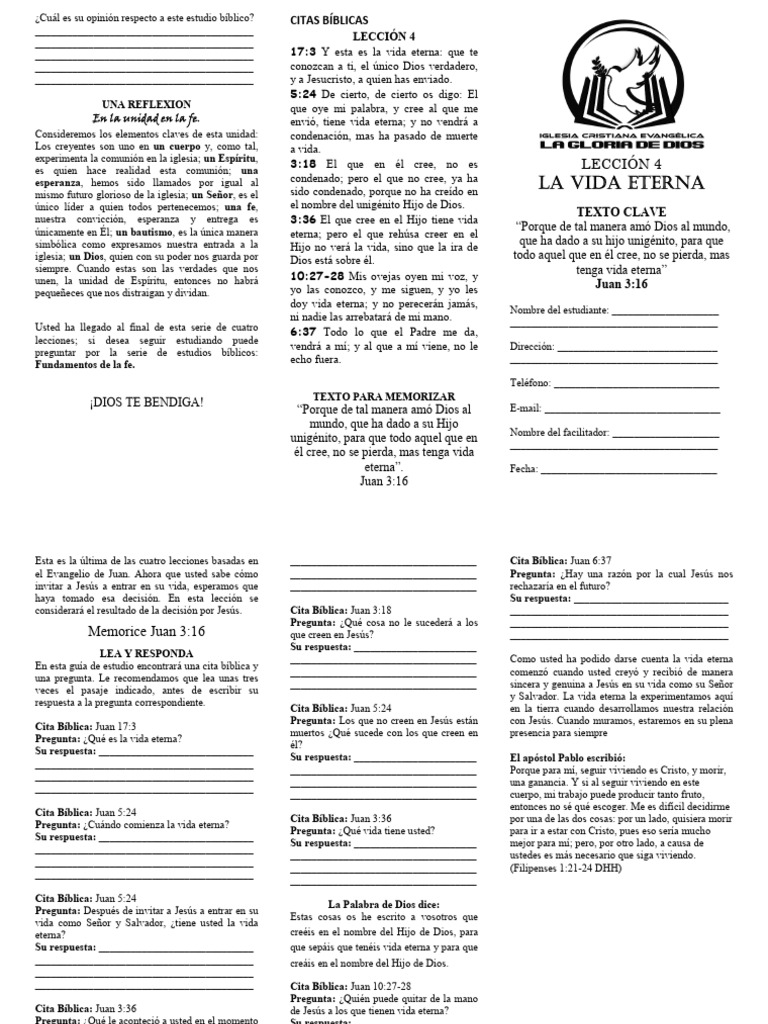 4 - La Vida Eterna | PDF | Vida eterna (cristianismo) | Jesús