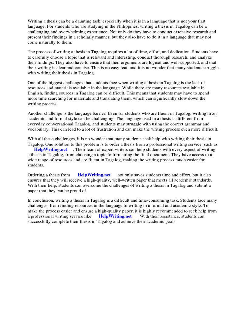 Ano Ang Term Paper Tagalog | PDF | Tagalog Language | Apa Style