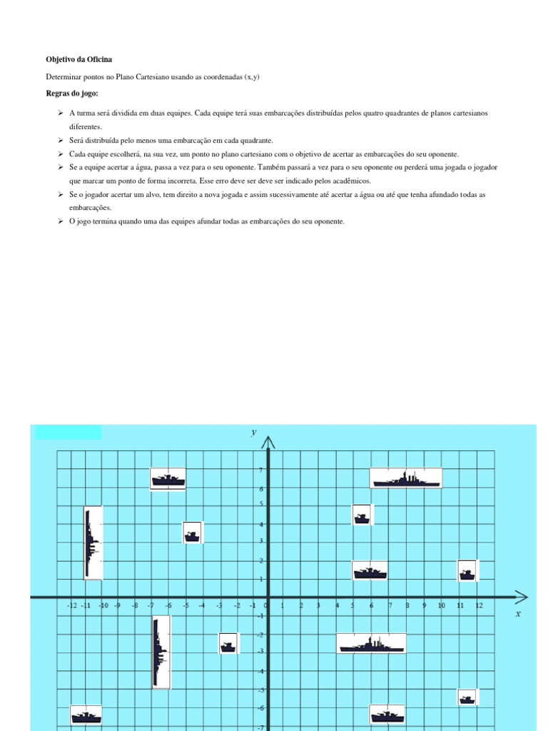 Jogo de Batalha Naval no Plano Cartesiano | PDF