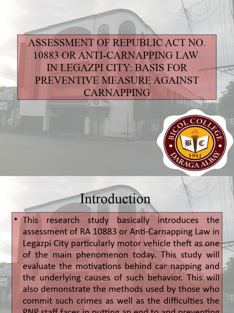 Assessment of RA 10883 in Legazpi City | PDF | Sampling (Statistics ...