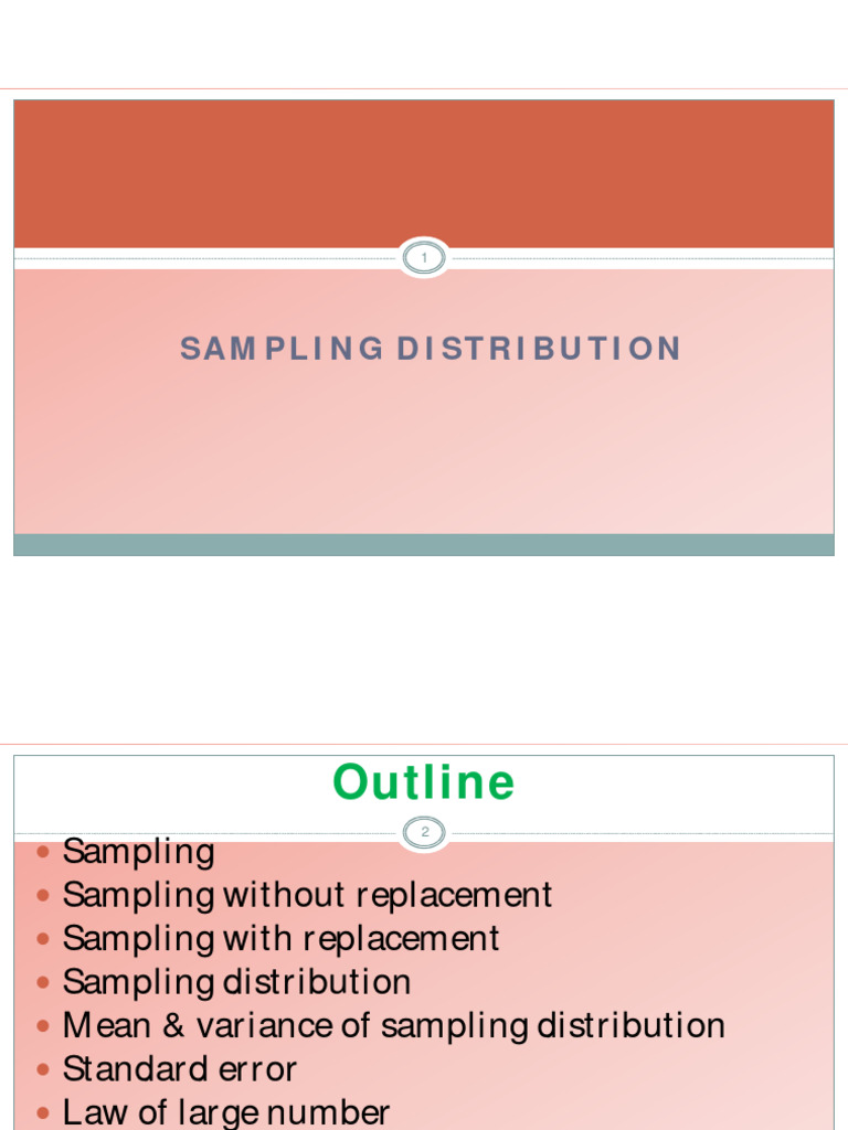 P&S - Lec 6 - Sampling Distribution | PDF | Estimator | Standard Error