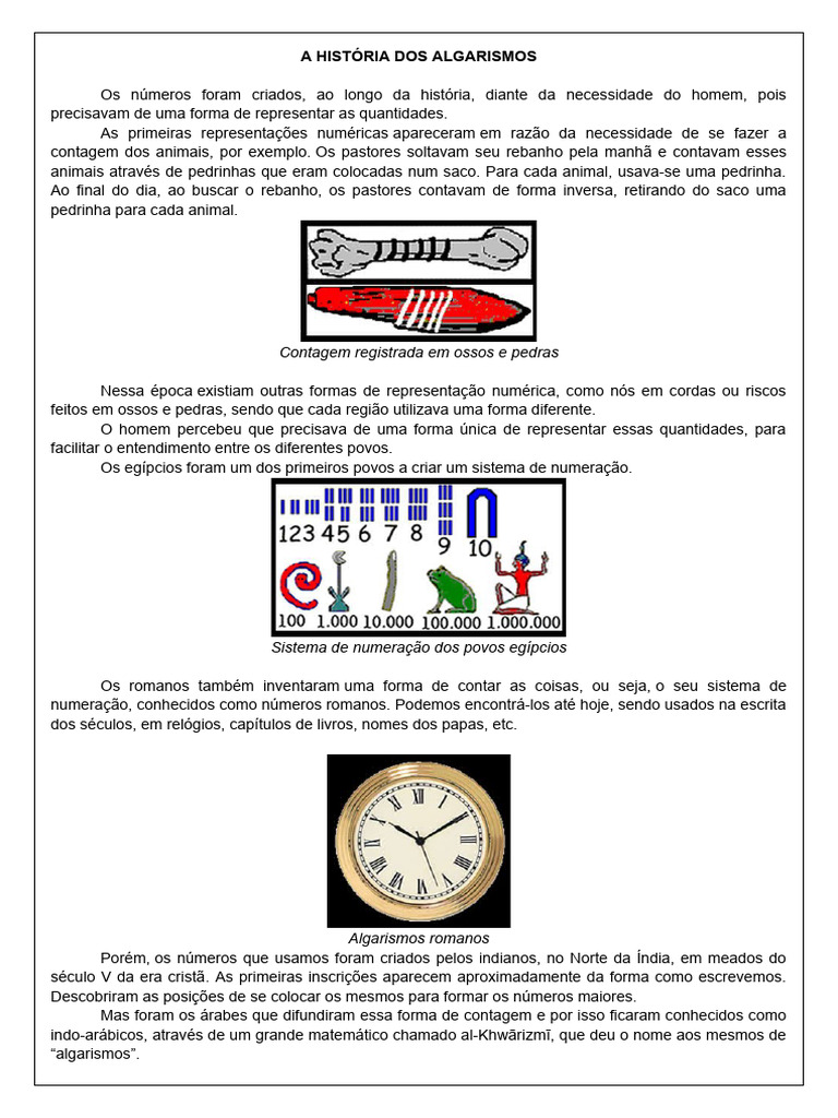 A História Dos Algarismos | PDF A História Dos Algarismos | PDF